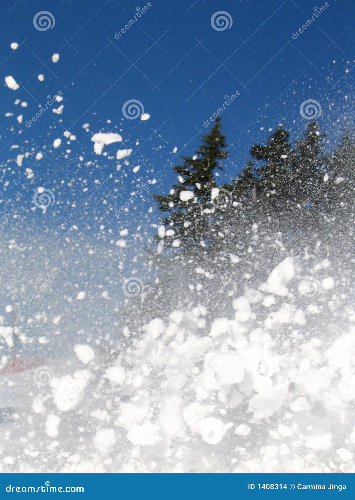 Splattered Snow and Blue Sky,ski Time Stock Photo - Image of winter ...