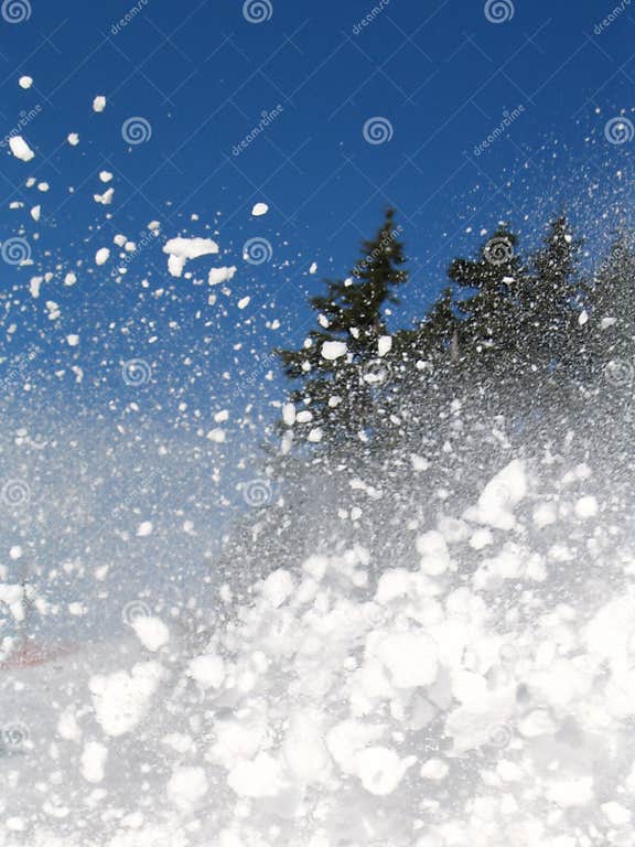 Splattered Snow and Blue Sky,ski Time Stock Photo - Image of winter ...