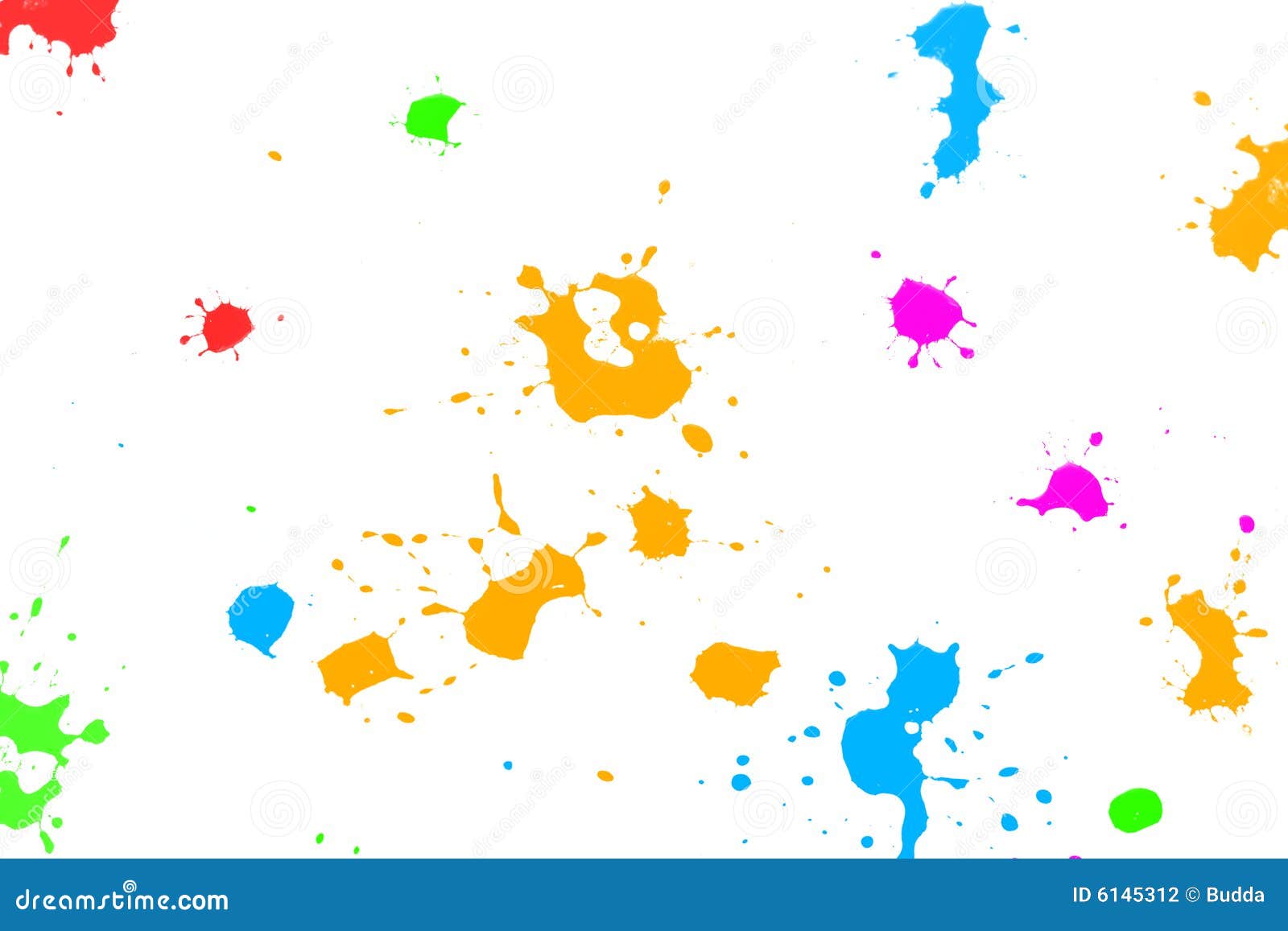 Splatters Dell'inchiostro Di Colore Fotografia Stock - Immagine di ...