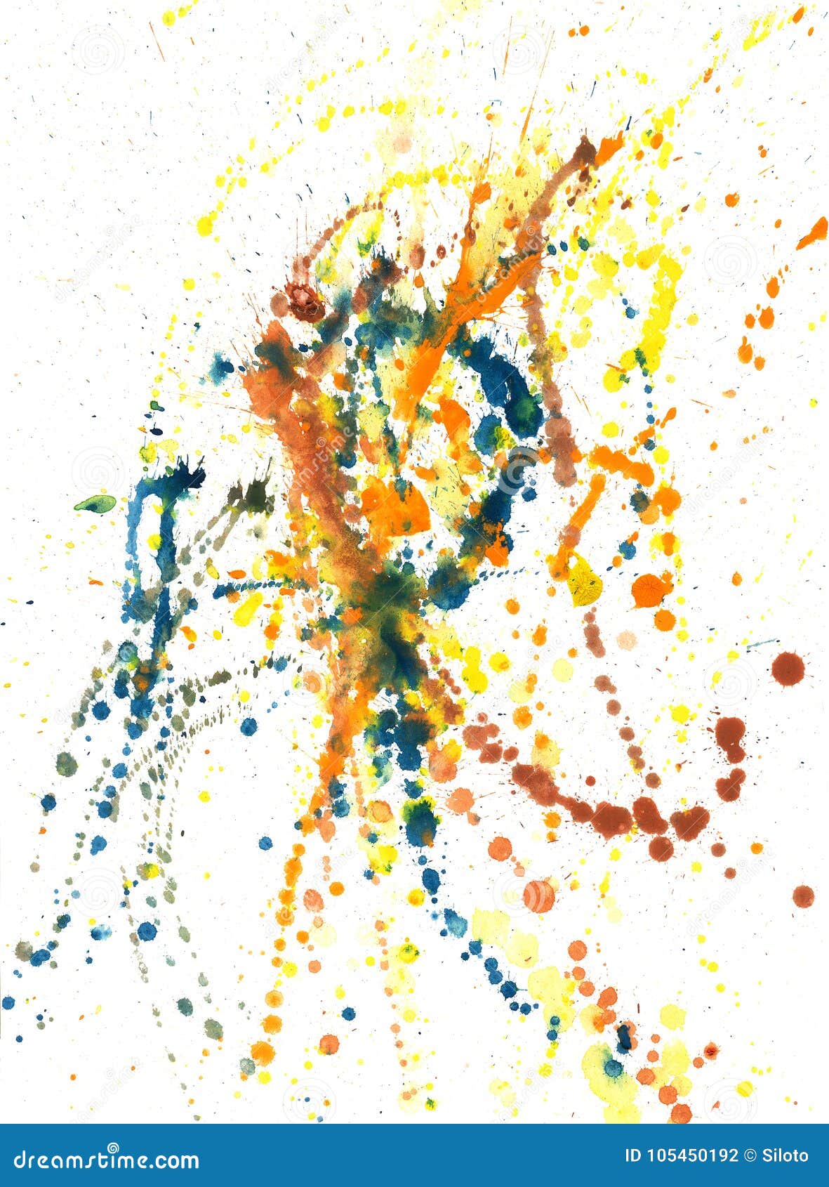 Splatters, Splinter, Blotches, Blots And Blobs Of Paint Stock Photo ...