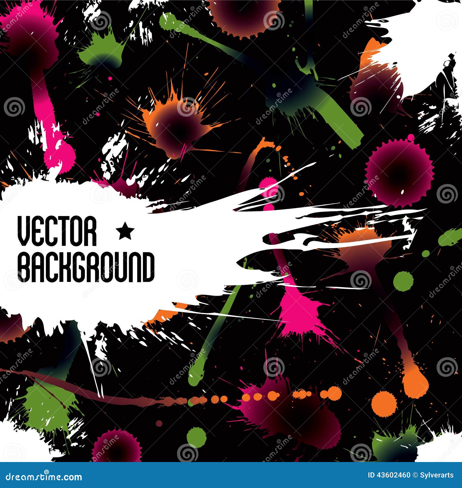 Splatters Vector Background with Copy Space for Text, Abstract D Stock ...