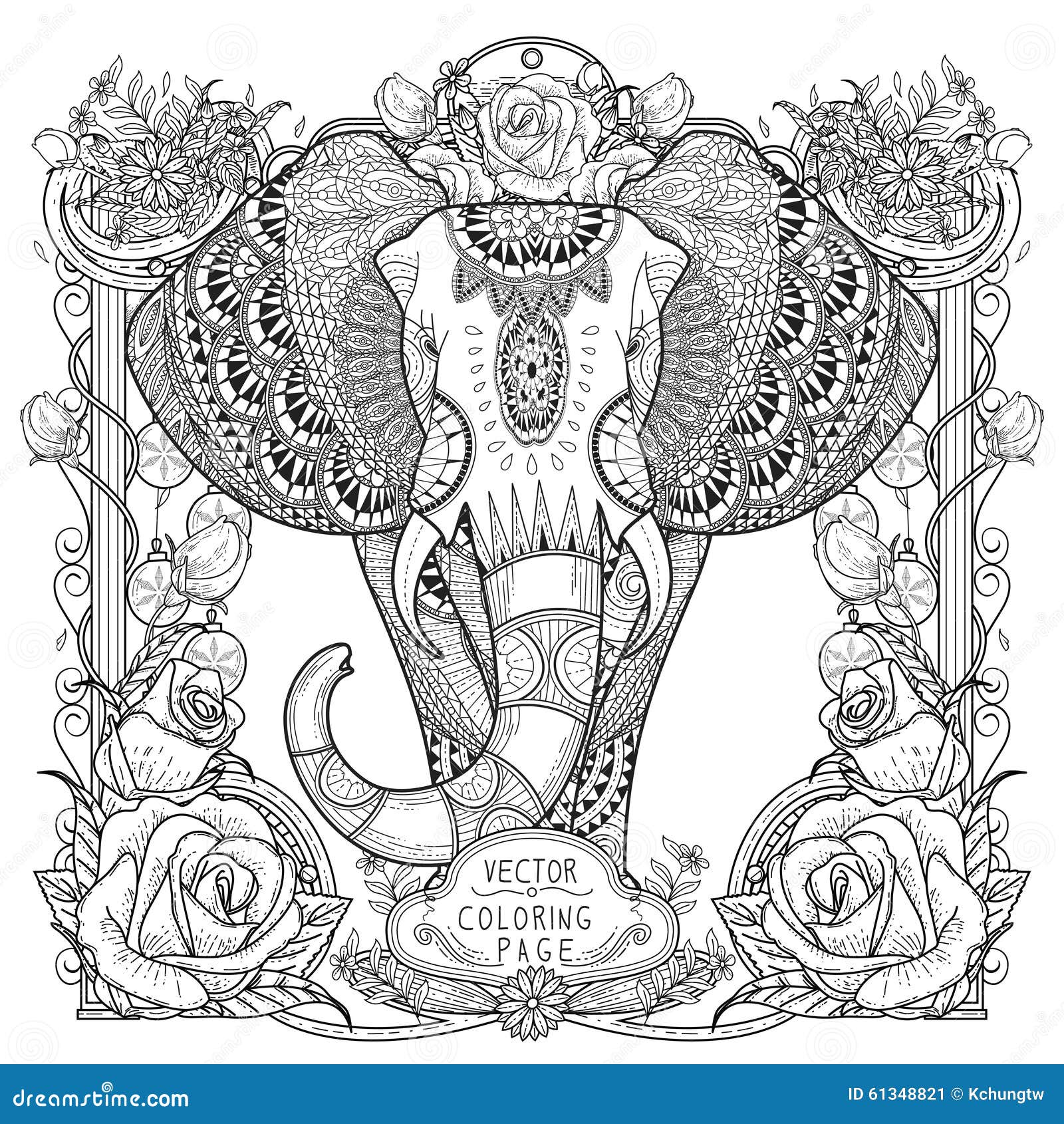 Indian Elephant Coloring Pages Printable