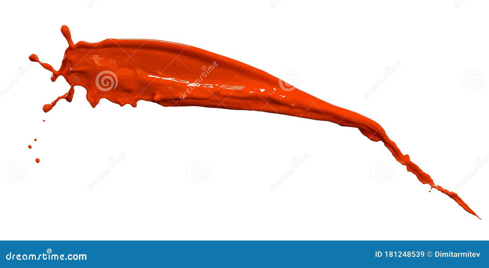 Red Paint Splash Isolated on White Background Stock Image - Image of ...