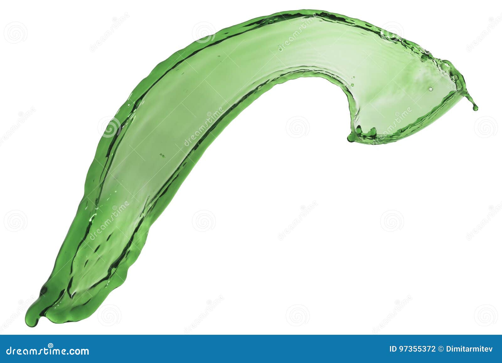 Splendid Splash Green Color on White Background Stock Photo - Image of ...