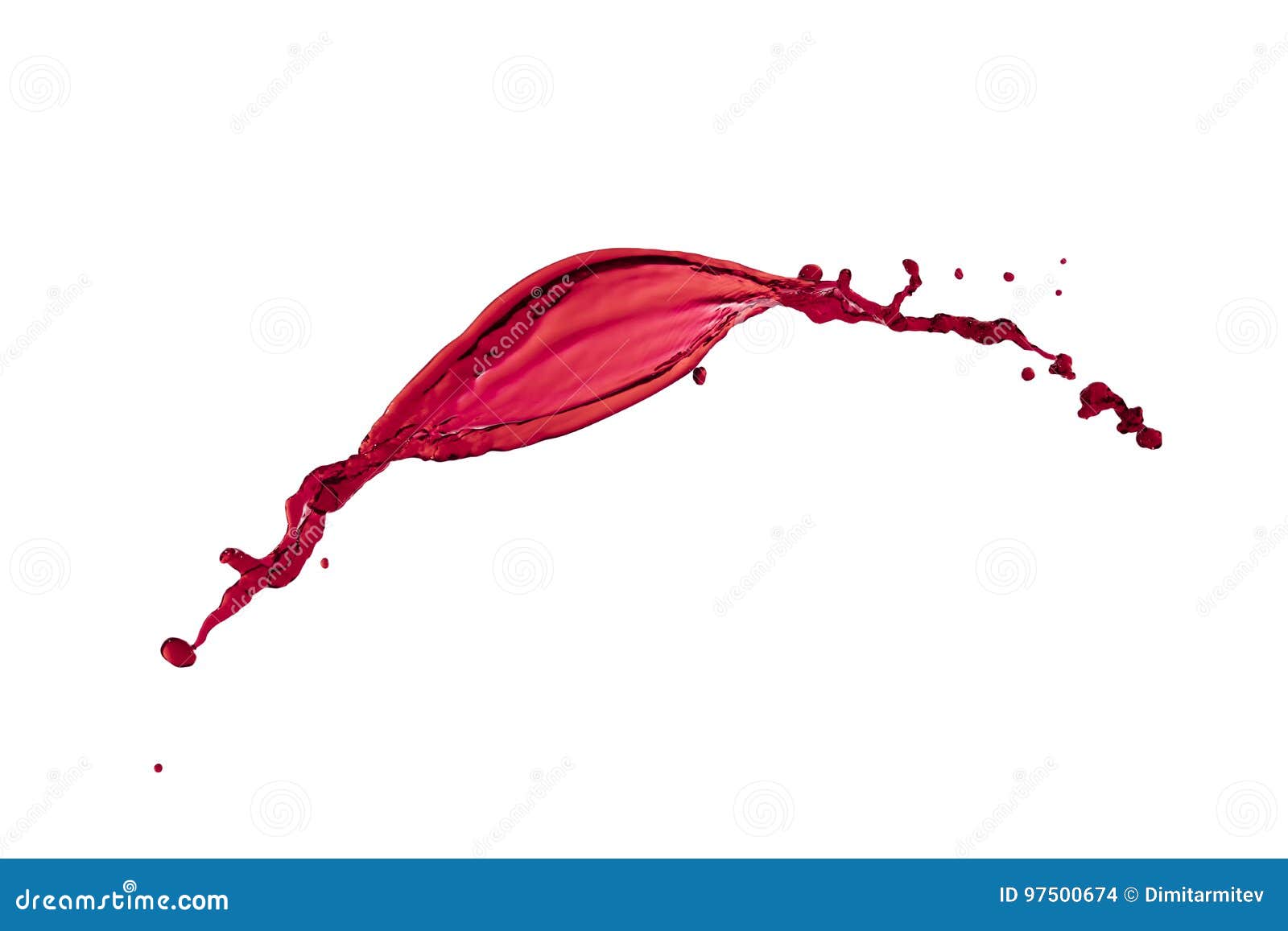 Splendid Splash Red Color Over White Background Flying Stock Photo ...