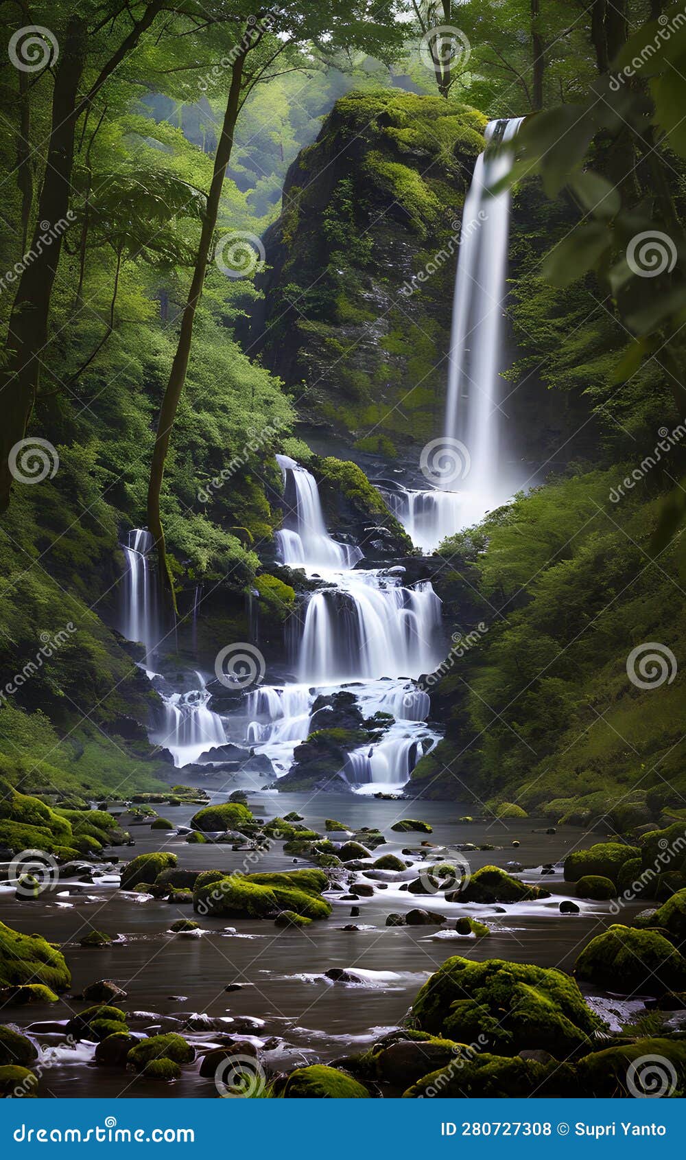 Splendid Springtime Nature Landscape Stock Illustration - Illustration ...