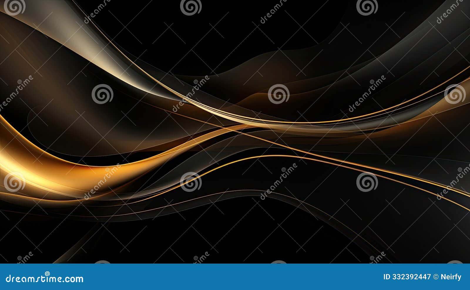 The Splendor of Luxury Black Gold Abstract Background. Stock ...
