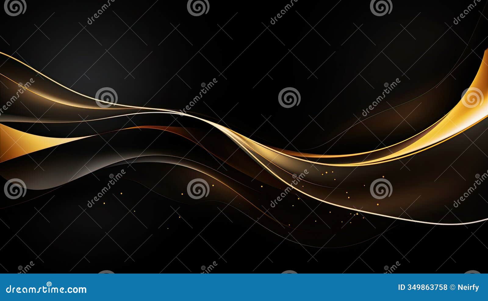 The Splendor Of Luxury Black Gold Abstract Background. Stock Image ...
