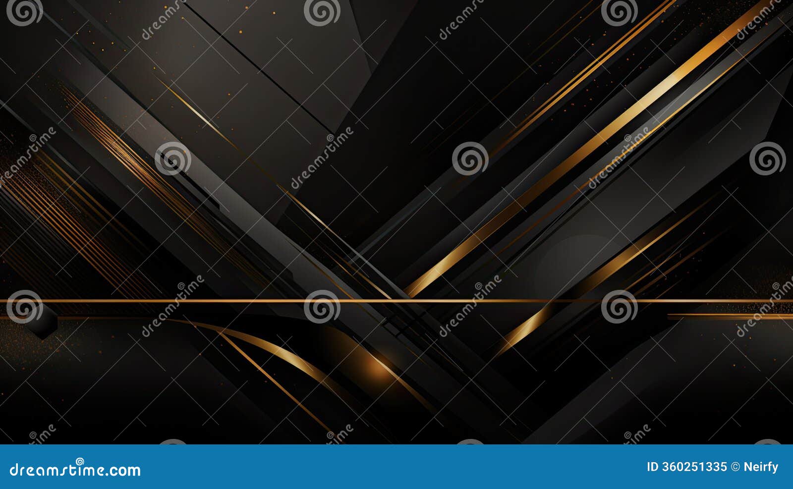 The Splendor Of Luxury Black Gold Abstract Background. Stock Image ...