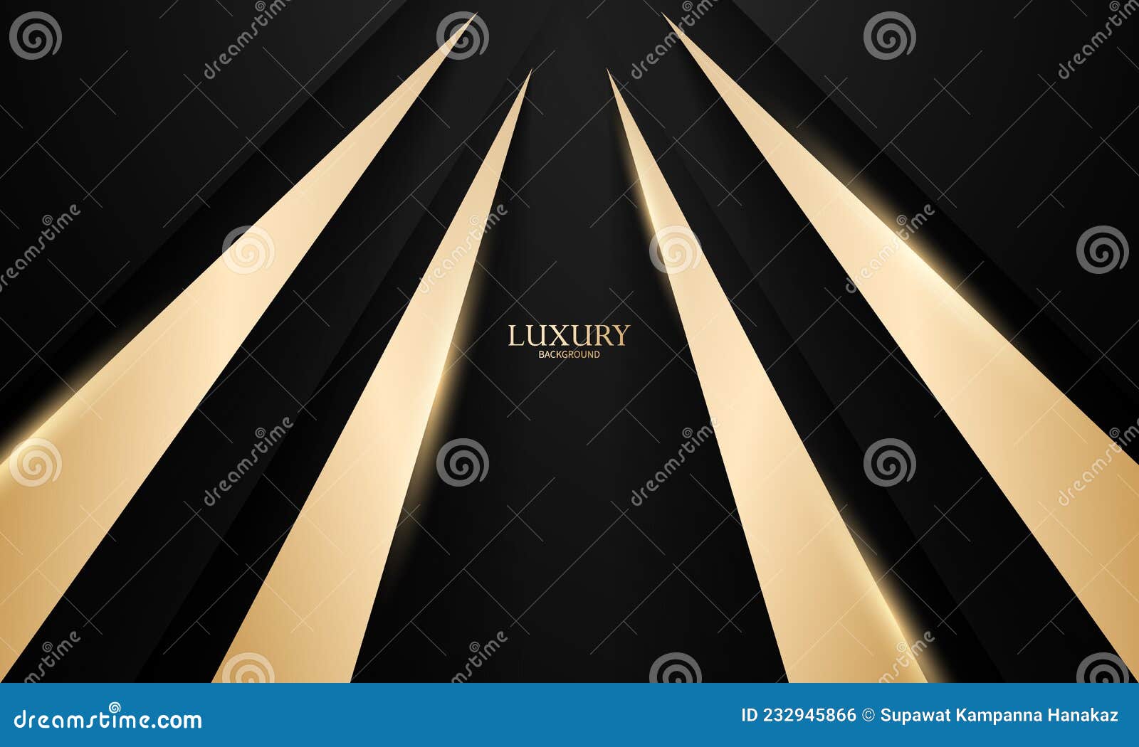 The Splendor of Luxury Black Gold Poster on Abstract Background Stock ...