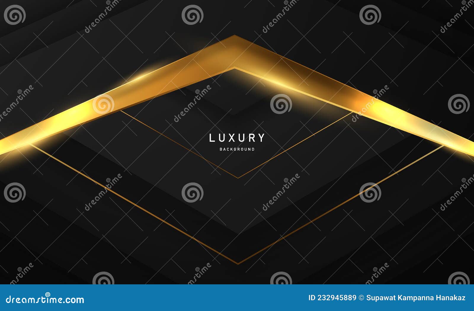 The Splendor of Luxury Black Gold Poster on Abstract Background Stock ...