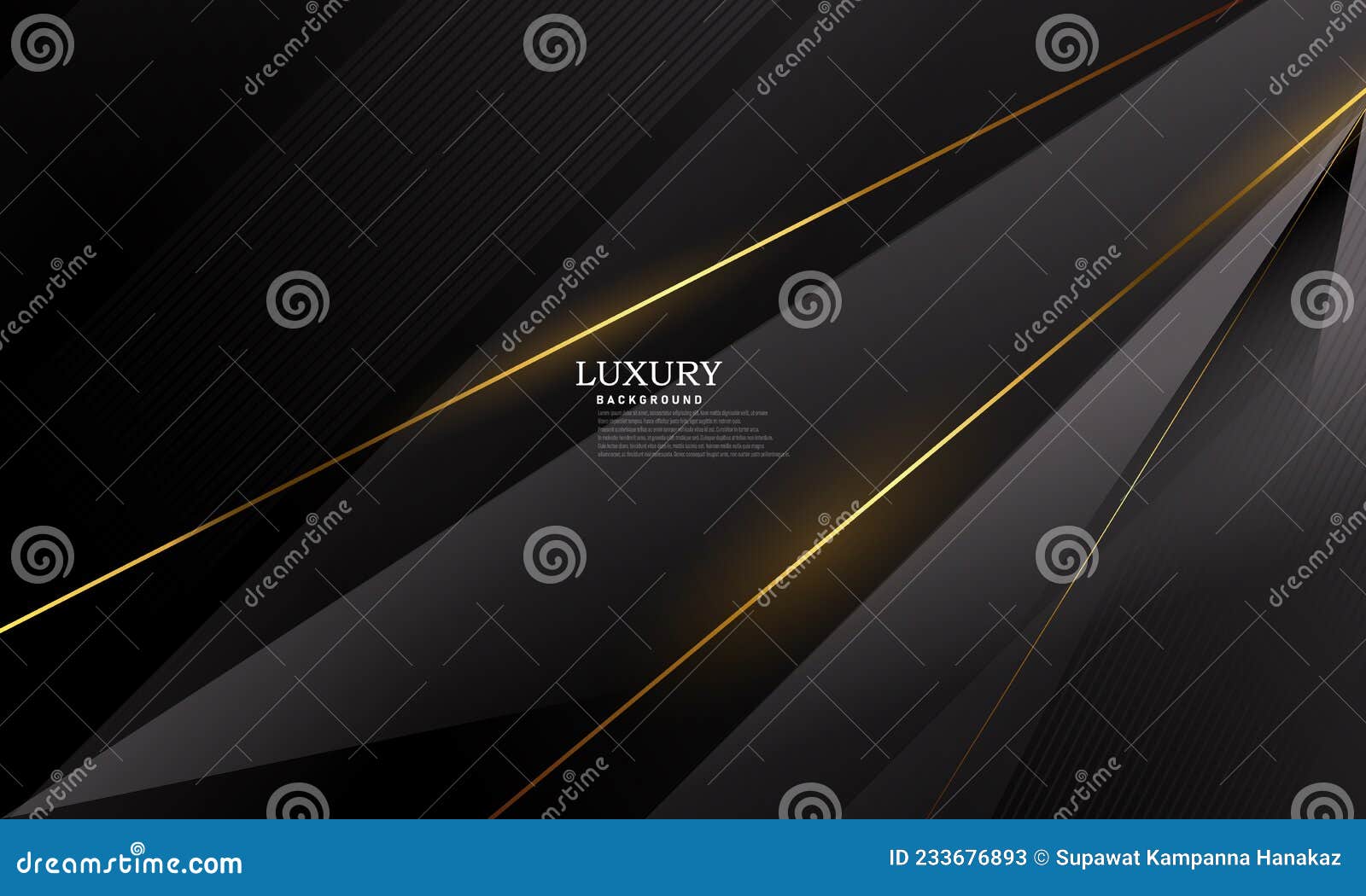 The Splendor of Luxury Black Gold Poster on Abstract Stock Illustration ...
