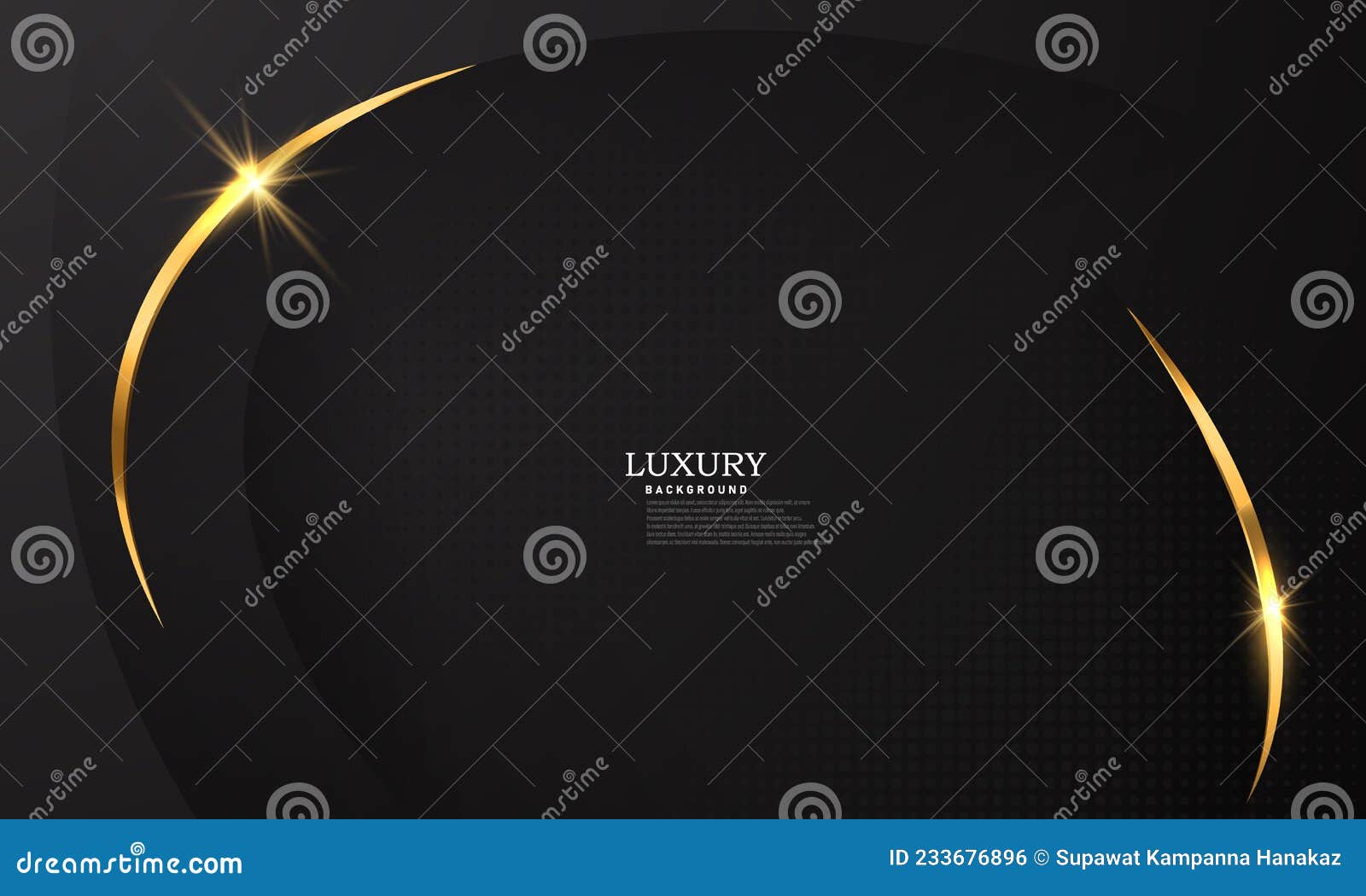 The Splendor of Luxury Black and Gold Poster on Abstract Background ...