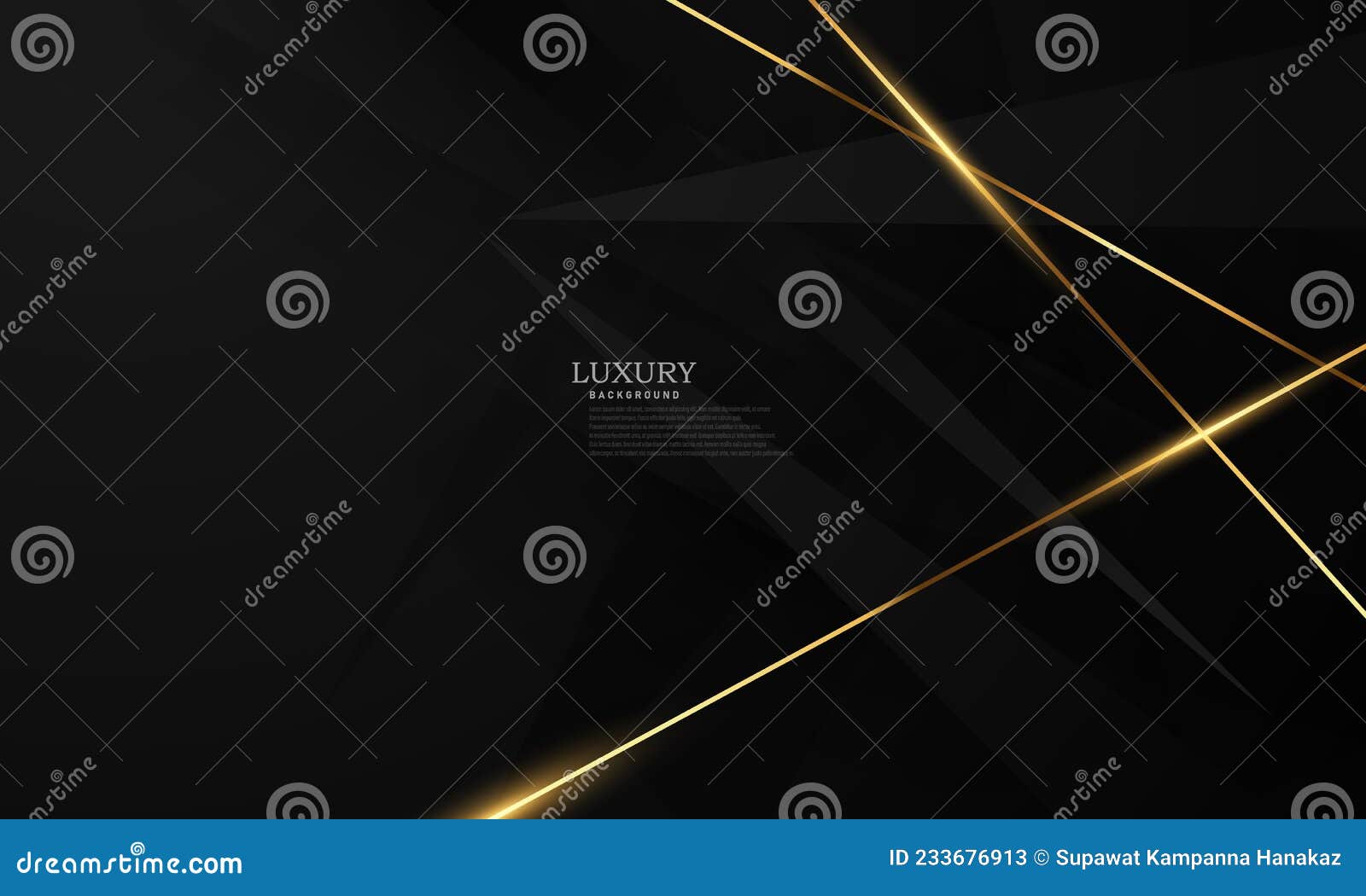 The Splendor of Luxury Black Gold Poster on Abstract Background Stock ...