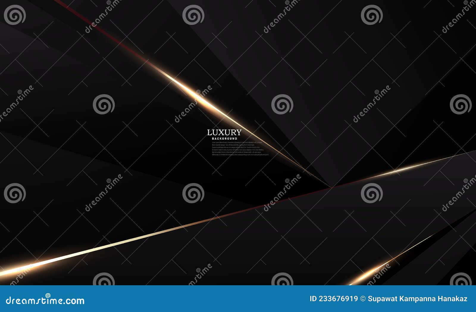 The Splendor of Luxury Black Gold Poster on Abstract Background Stock ...