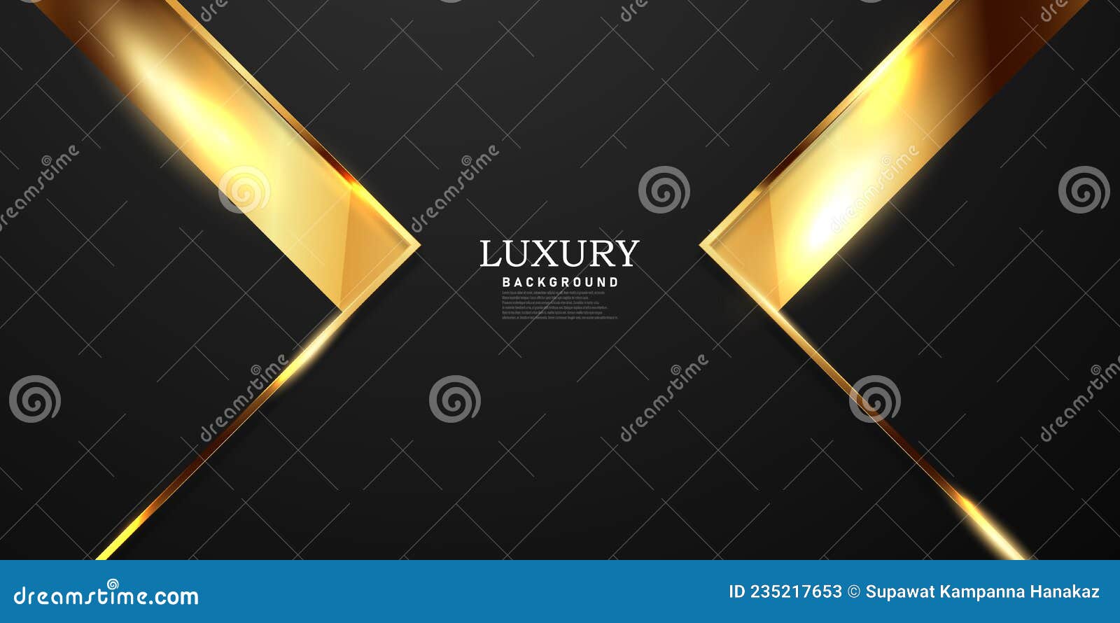 The Splendor of Luxury Black Gold Poster on Abstract Background Stock ...
