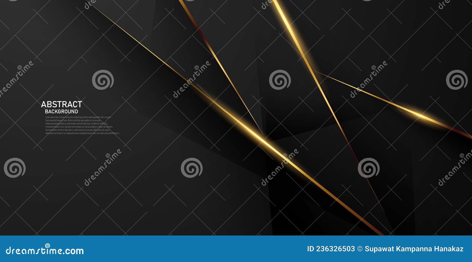 The Splendor Of Luxury Black Gold Poster On Abstract Background Vector ...