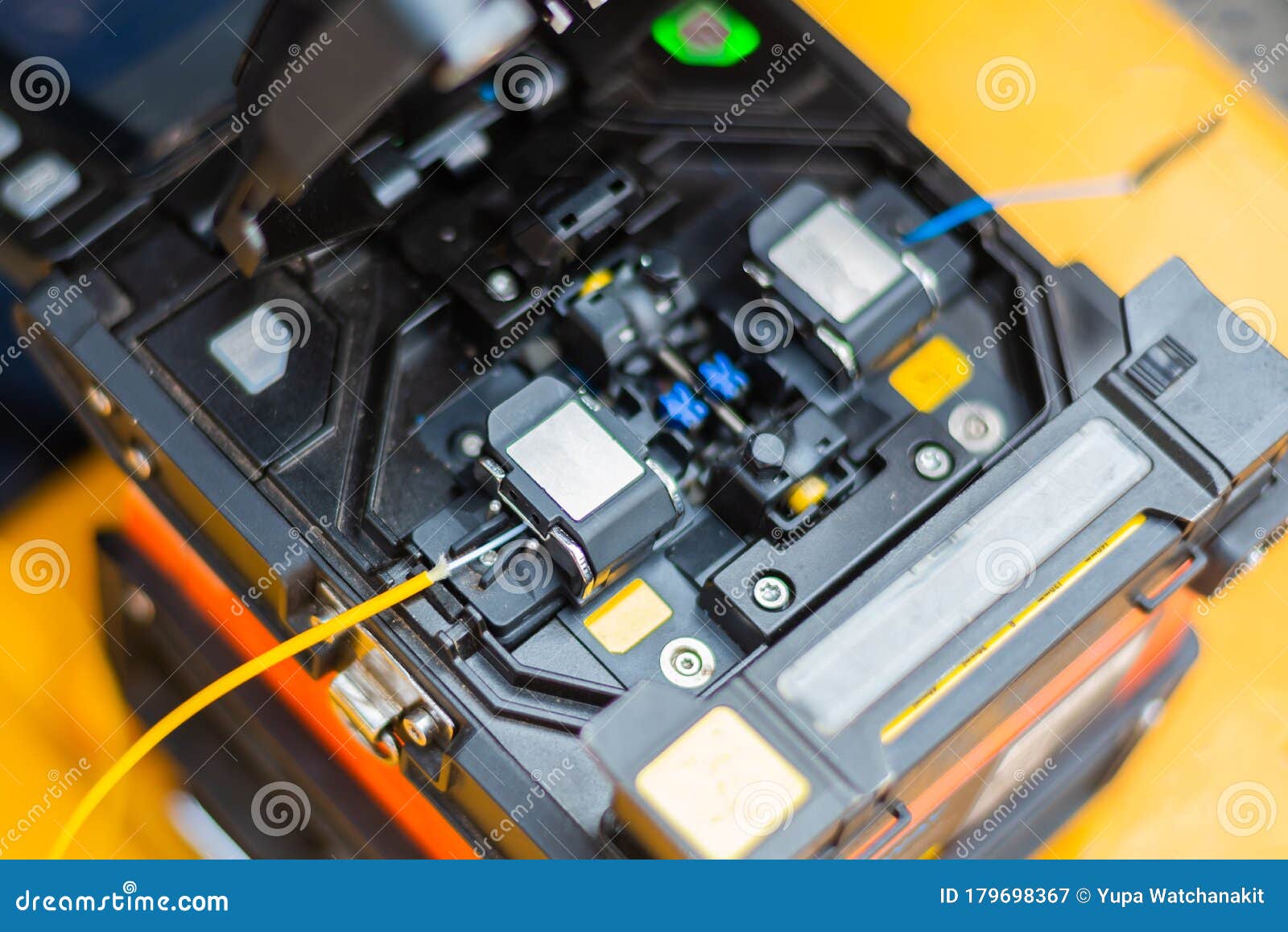 Splicing Machine for Fusion Splice a Fiber Optic Cable Stock Image ...