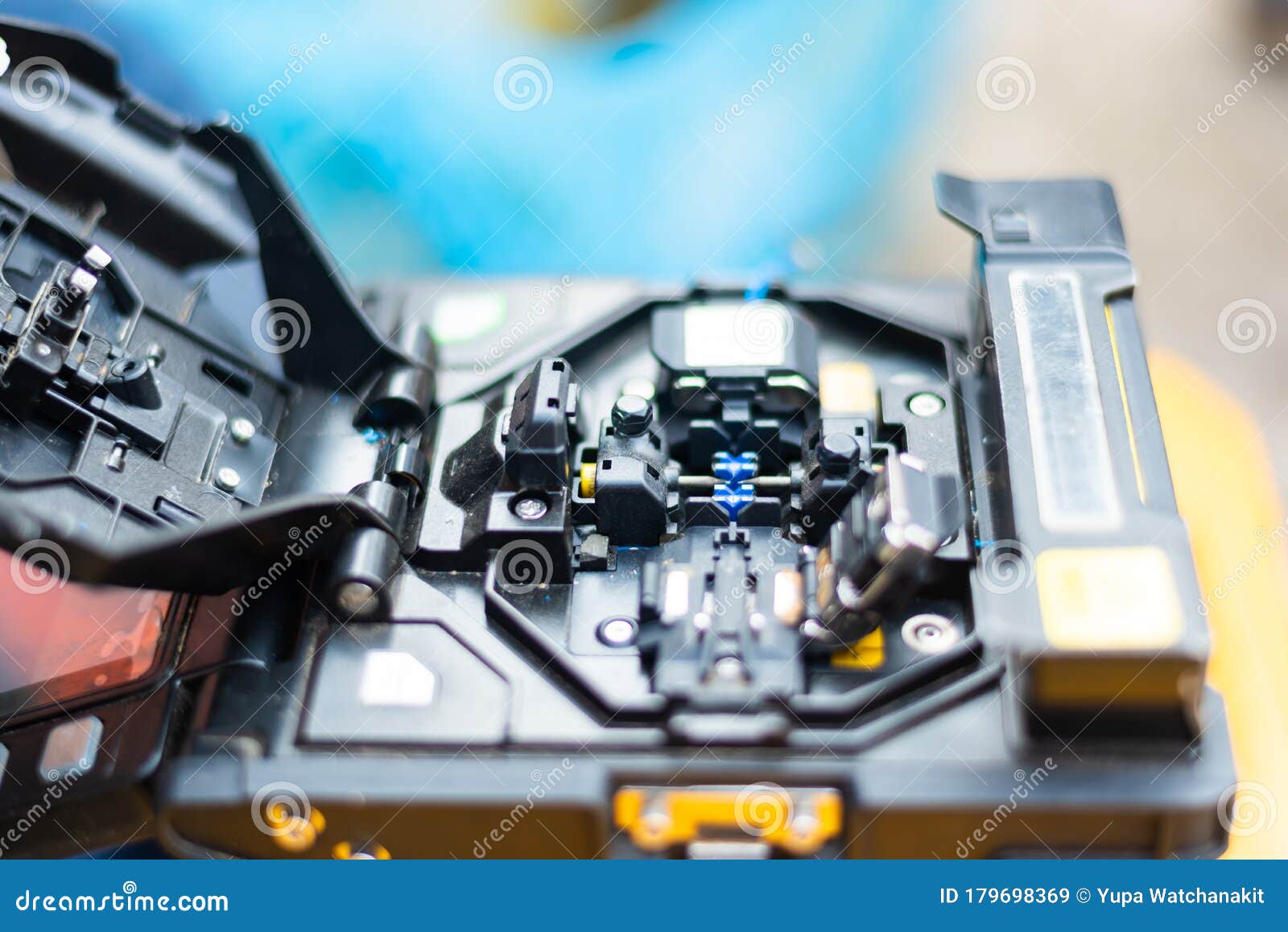 Splicing Machine for Fusion Splice a Fiber Optic Cable Stock Image ...