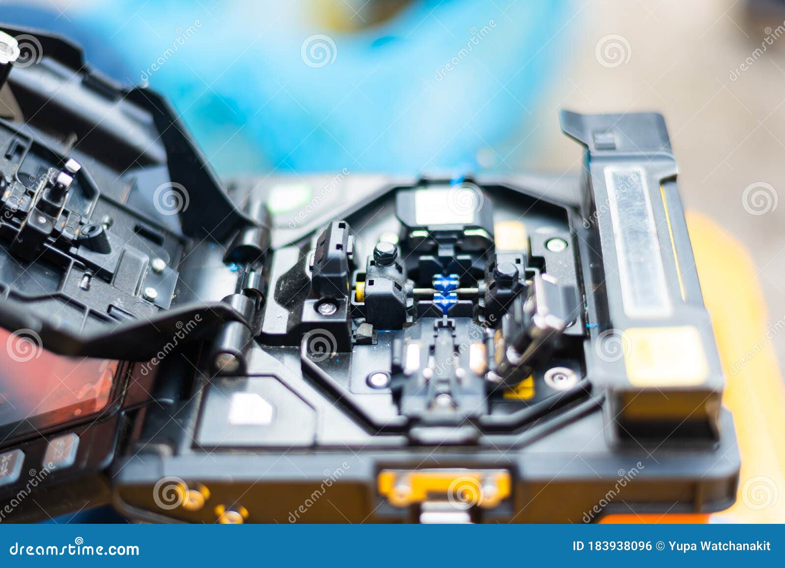 Splicing Machine for Fusion Splice a Fiber Optic Cable Stock Photo ...