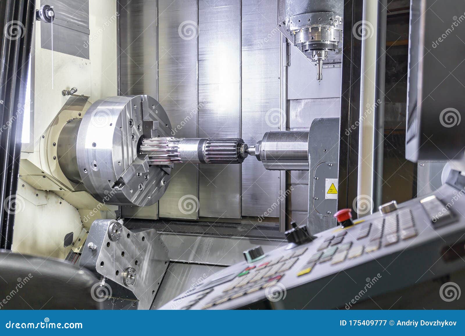 A Splined Shaft with Teeth is Installed in the Milling Machine at the ... A Splined Shaft with Teeth is Installed in the Milling Machine at the ...