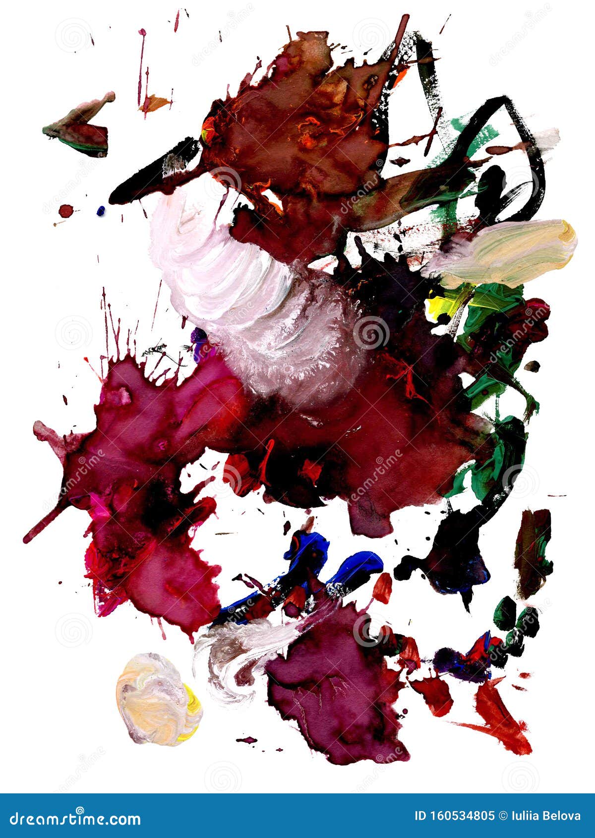 Splatters, Splinter, Blotches, Blots And Blobs Of Paint Stock Photo ...