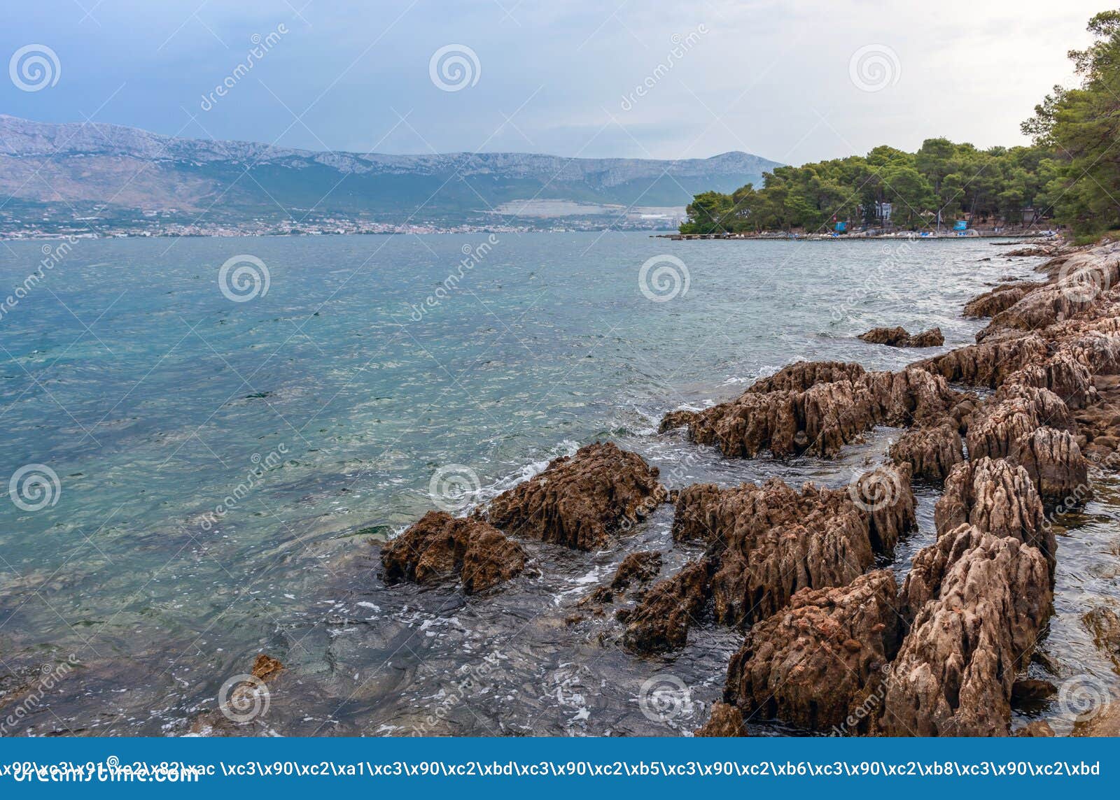 Split, Adriatic Coast in Croatia, Dramatic Sky, Seascape Stock Photo ...