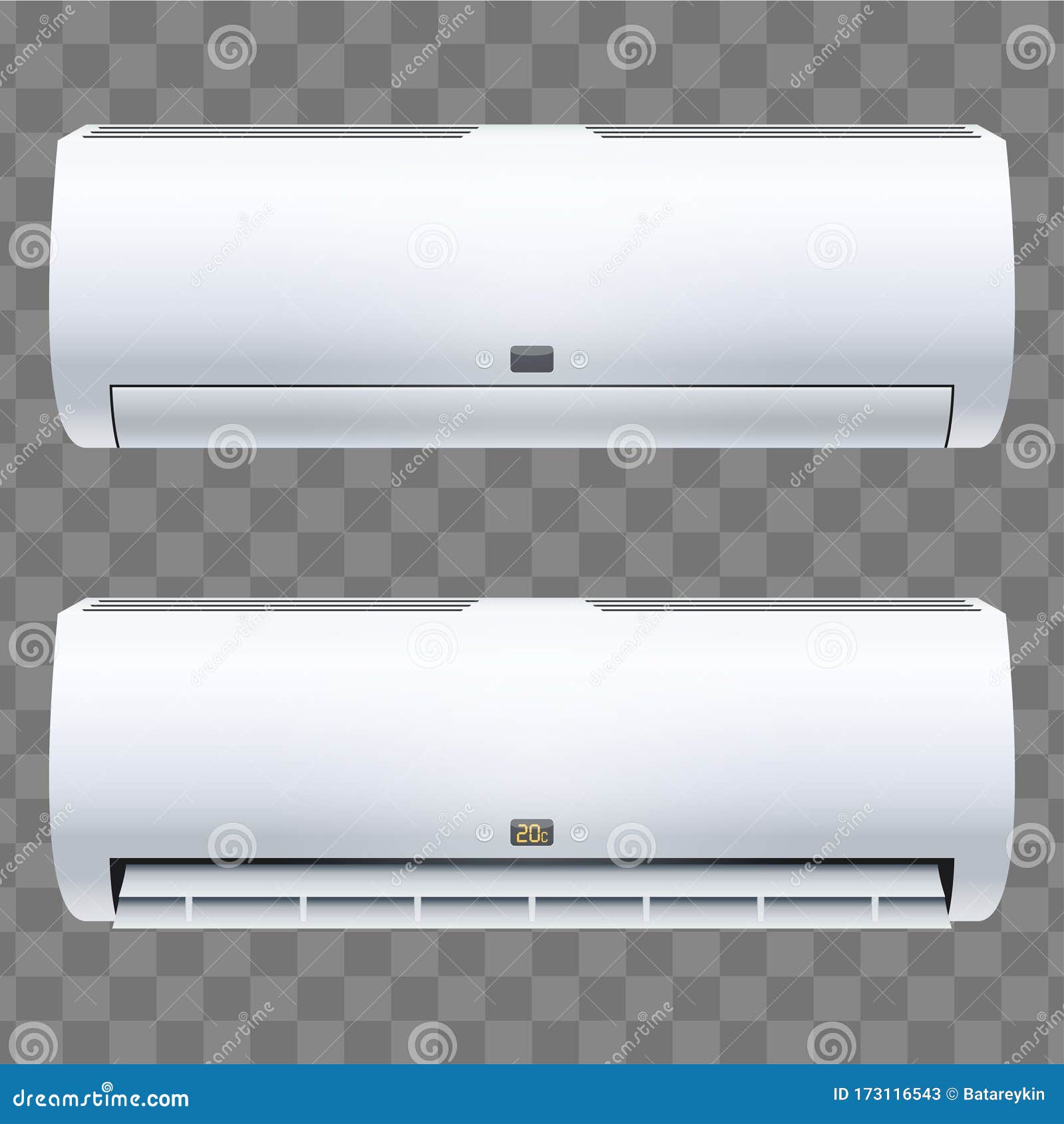Split Air Conditioner House System Stock Vector - Illustration of ...