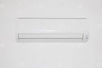 Split Air Conditioner on a White Wall Background Stock Image - Image of ...
