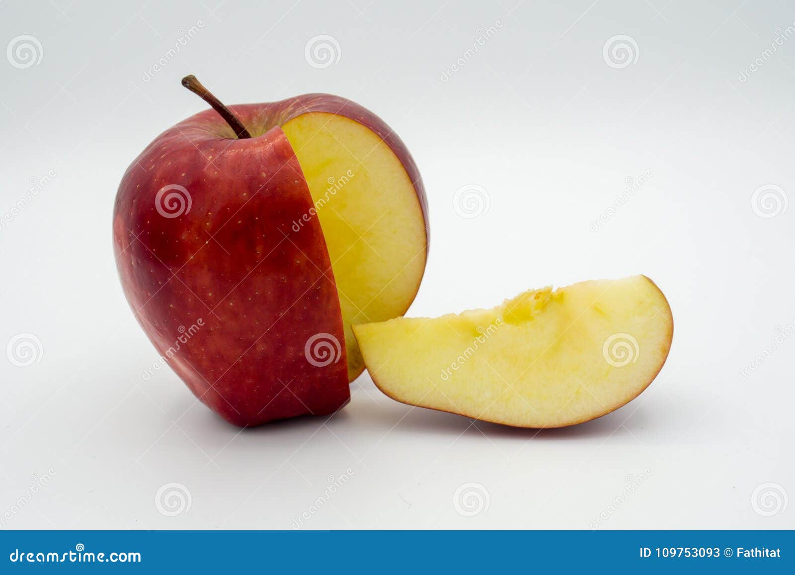 Split Out Apple for Pieces. Stock Image - Image of pieces, desert ...