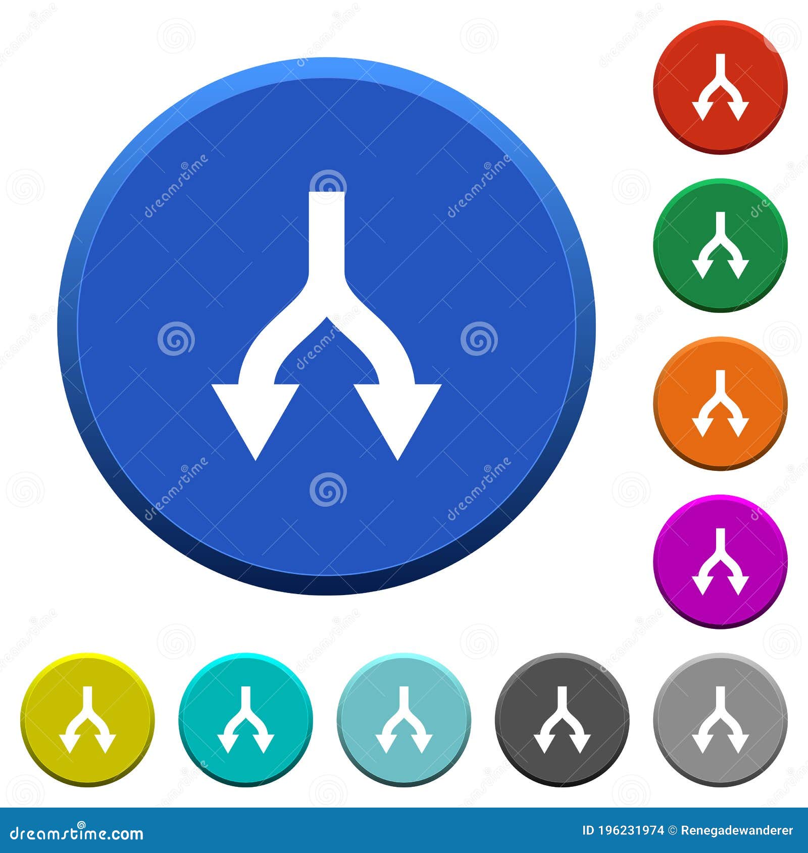 Split Arrows Icon Vector Isolated On White Background, Logo Concept Of ...