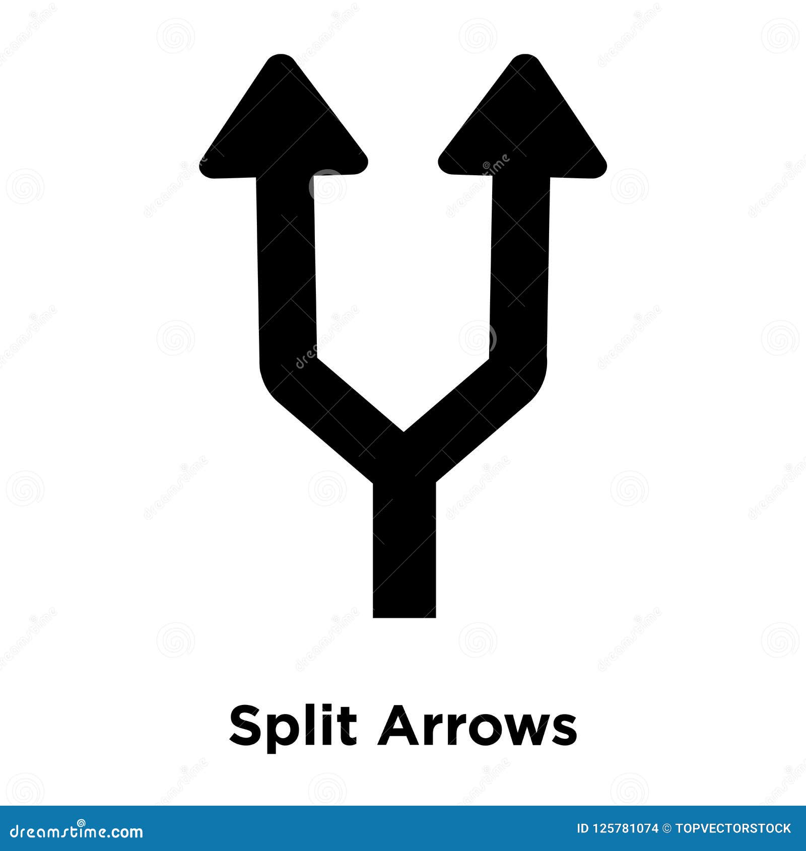 Split Arrows Icon Vector Isolated on White Background, Logo Concept of ...