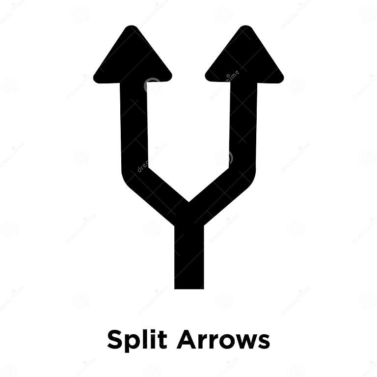 Split Arrows Icon Vector Isolated on White Background, Logo Concept of ...