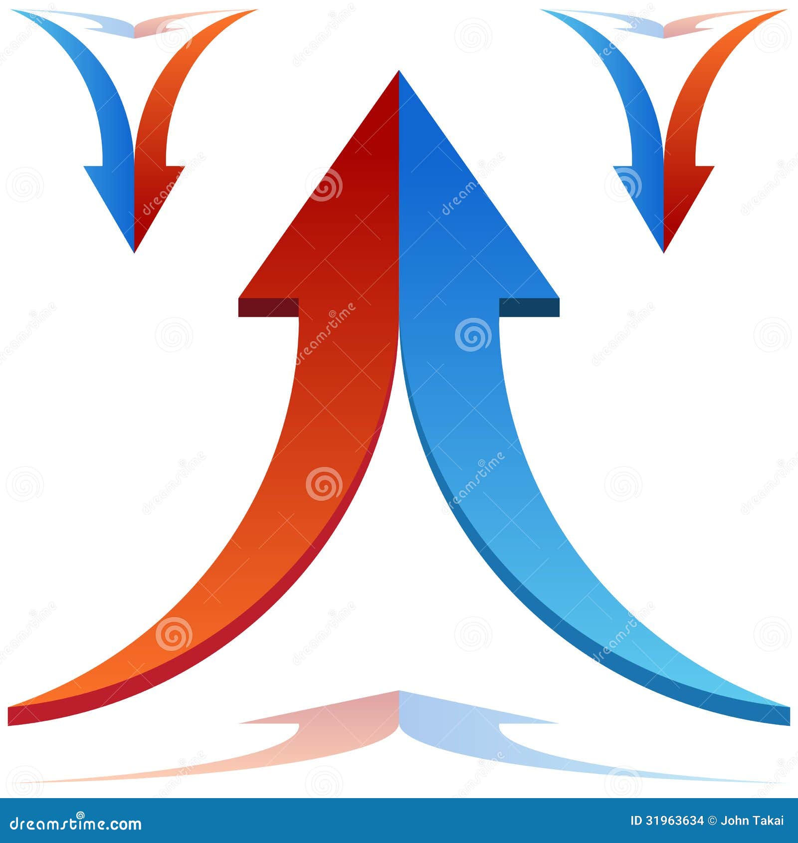 Two Arrows Merging Into One Point. Infographics Chart, Scheme. Vector ... Two Arrows Merging Into One Point. Infographics Chart, Scheme. Vector ...
