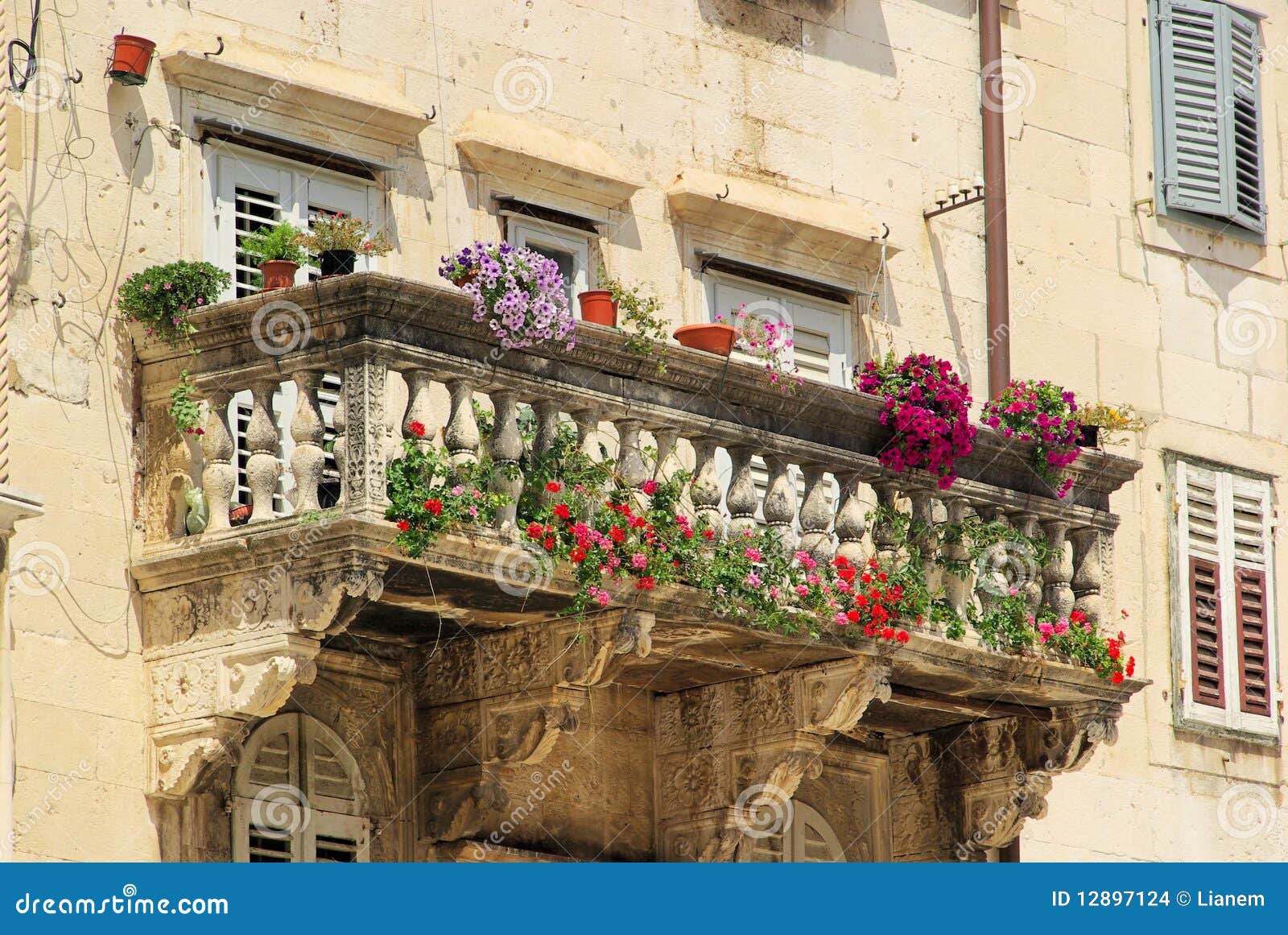 Split balcony stock photo. Image of building, mediterranean - 12897124