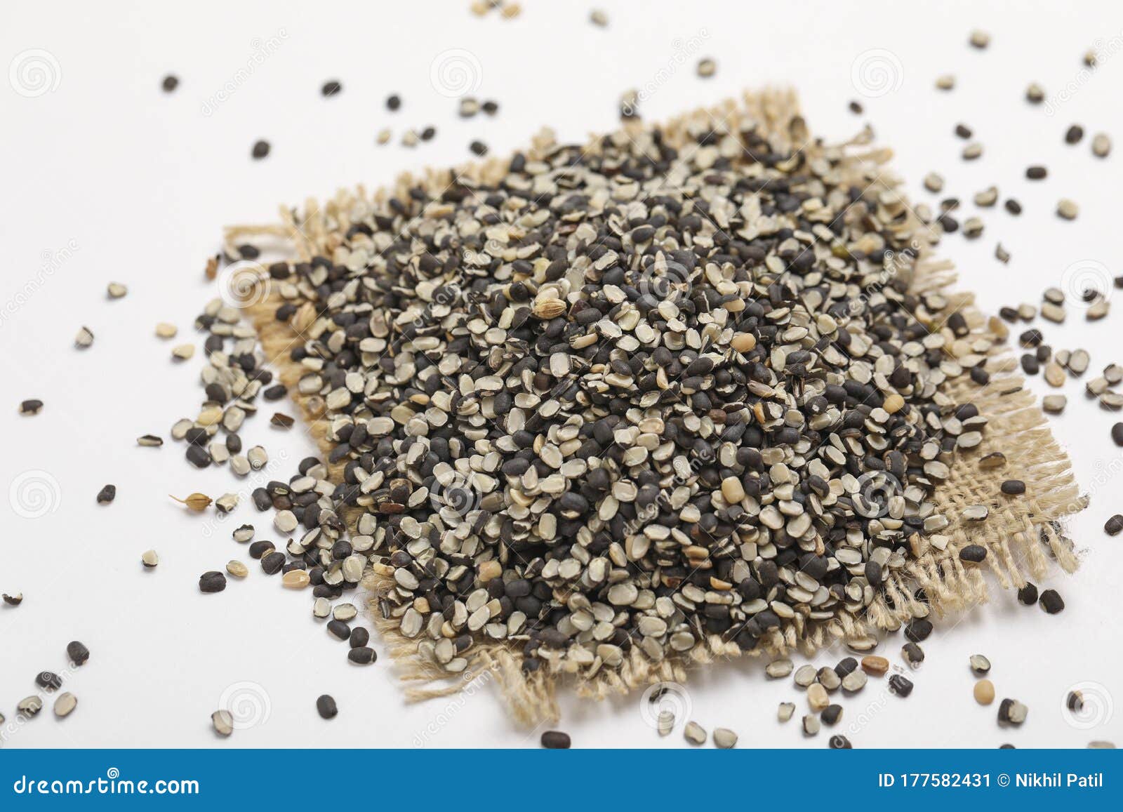 Split Black Lentil Also Know As Black Gram, Black Urad Dal, Vigna Mungo ...