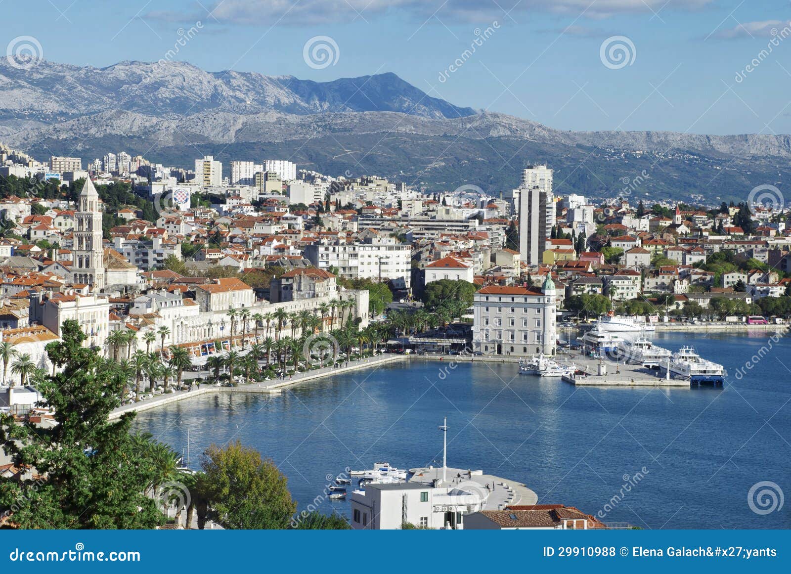 Split - Panorama stock photo. Image of city, dock, europe - 29910988