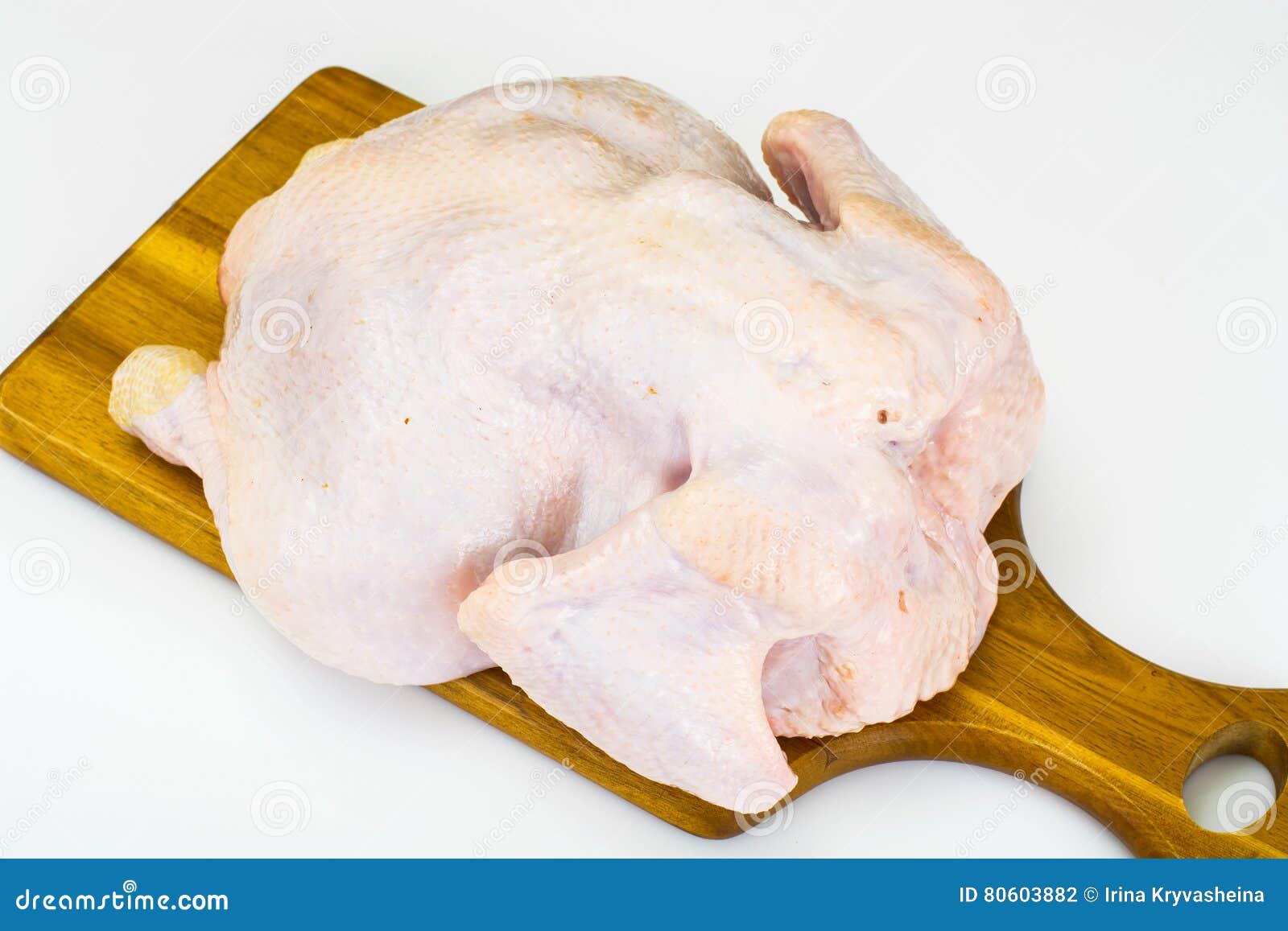 The Split Carcass of Raw Chicken. Isolated on White Stock Photo - Image ...