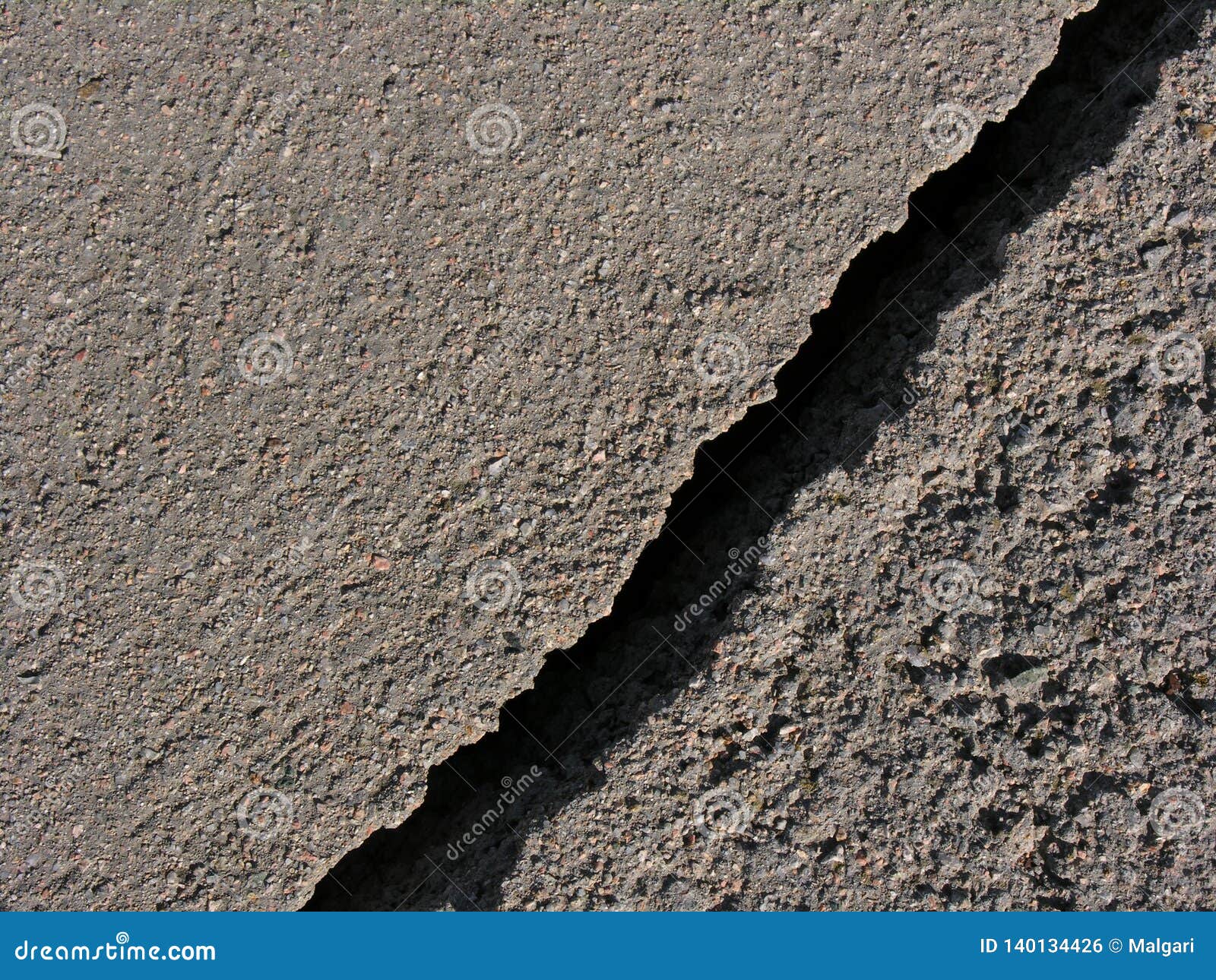 Split cement section stock photo. Image of slit, cracked - 140134426