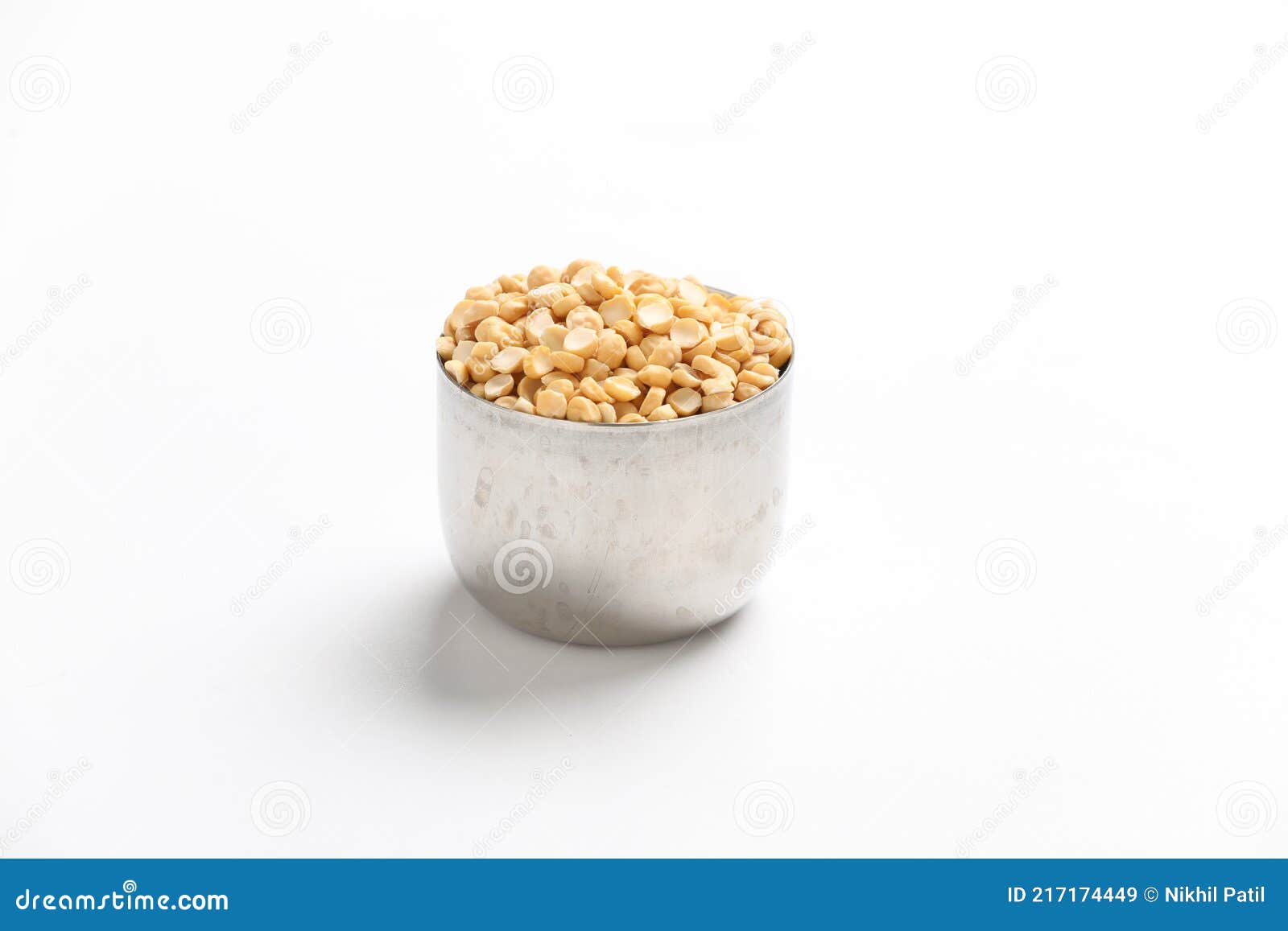 Split Chickpea Also Know As Chana Dal on White Background Stock Image ...