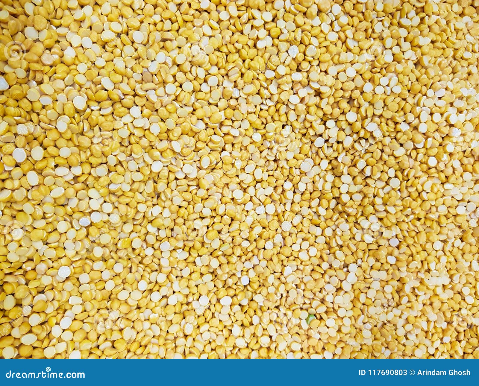 Split Chickpea Lentil Raw Uncooked Beans Moong Dal Close Up. Background ...