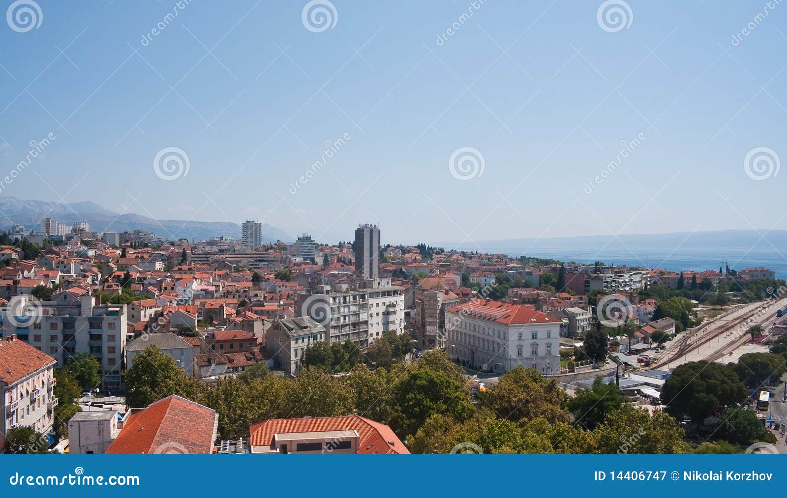 Split city view, Croatia stock image. Image of blue, idyllic - 14406747
