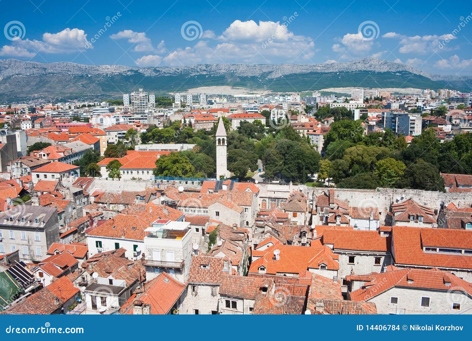 Split city view, Croatia stock photo. Image of exterior - 14406784