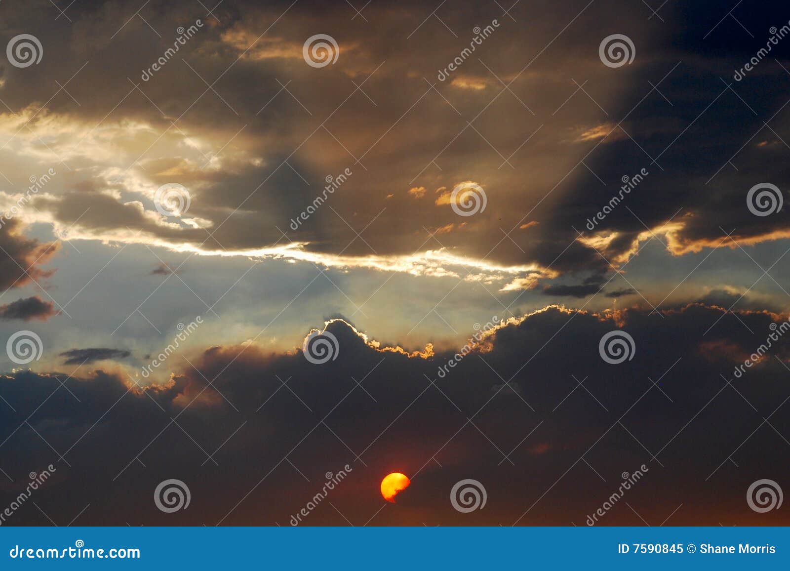 Split Clouds at Sunset stock image. Image of sunlight - 7590845