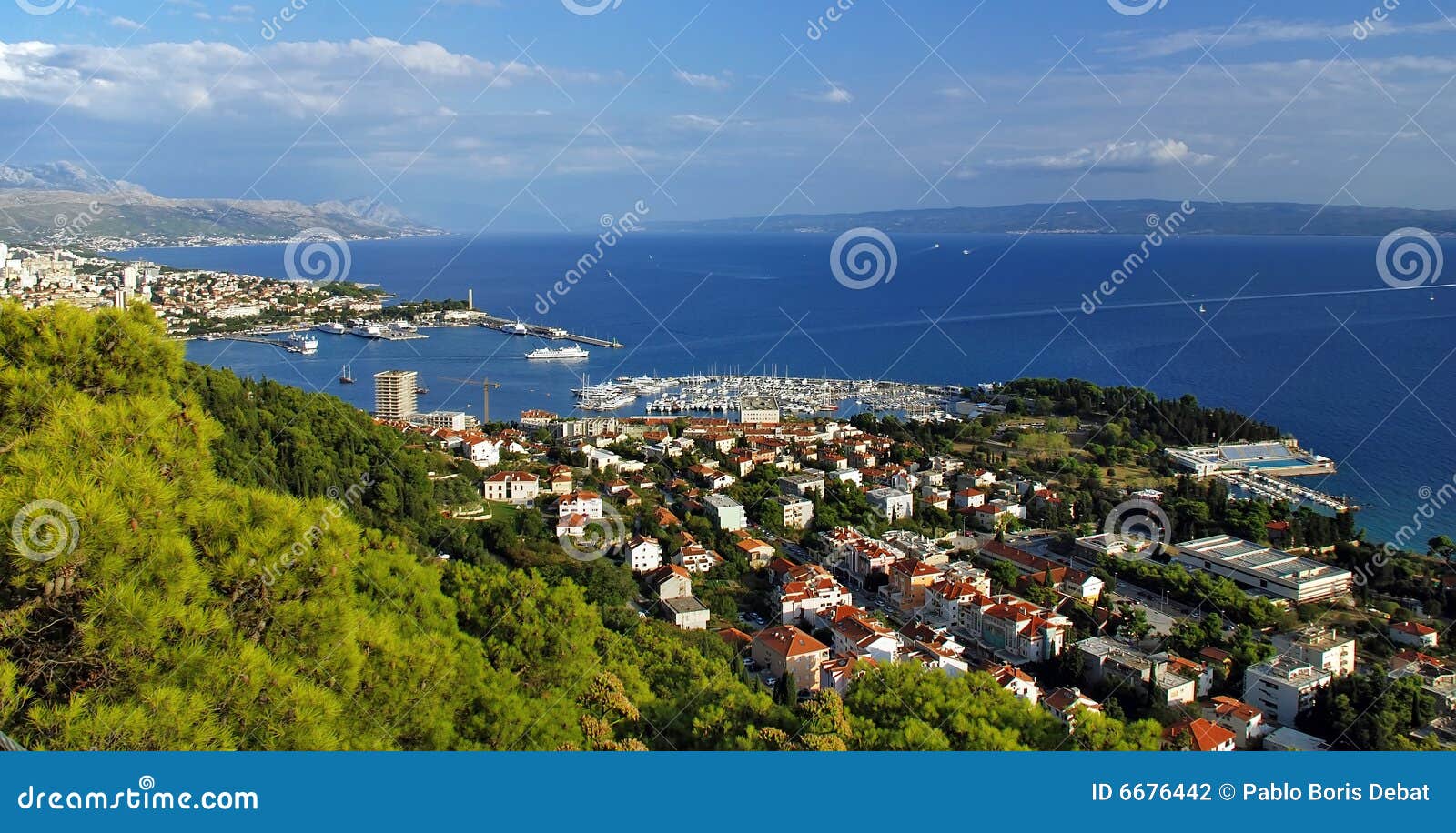 Split Coast from Marian Hill - Croatia Stock Photo - Image of europe ...
