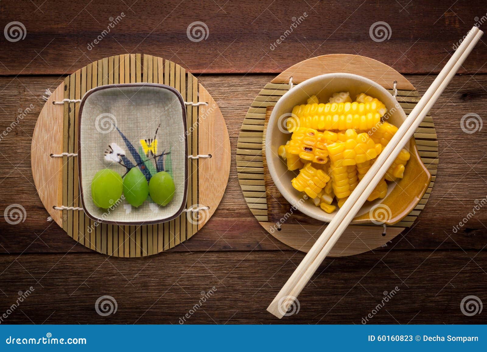 Split Corn on Wood Background Stock Image - Image of organic, butter ...