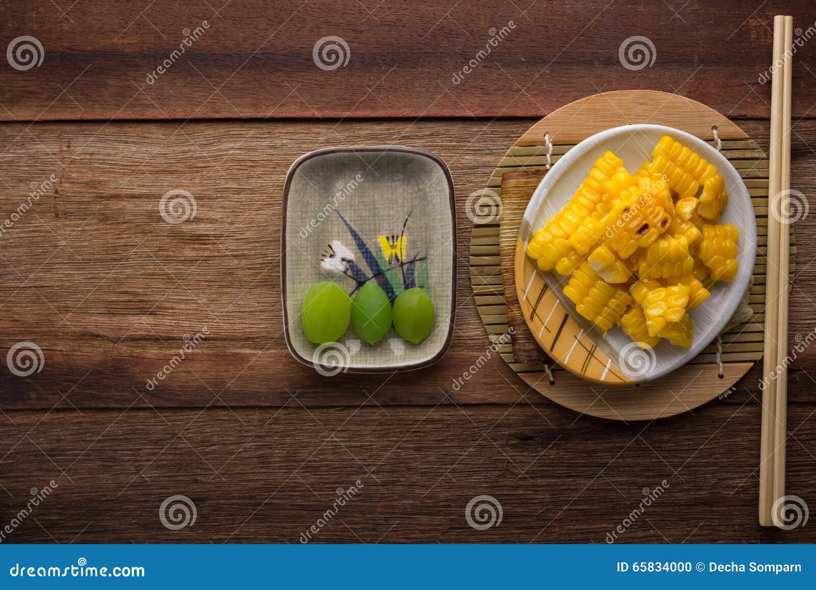 Split Corn on Wood Background Stock Photo - Image of ingredient, seed ...