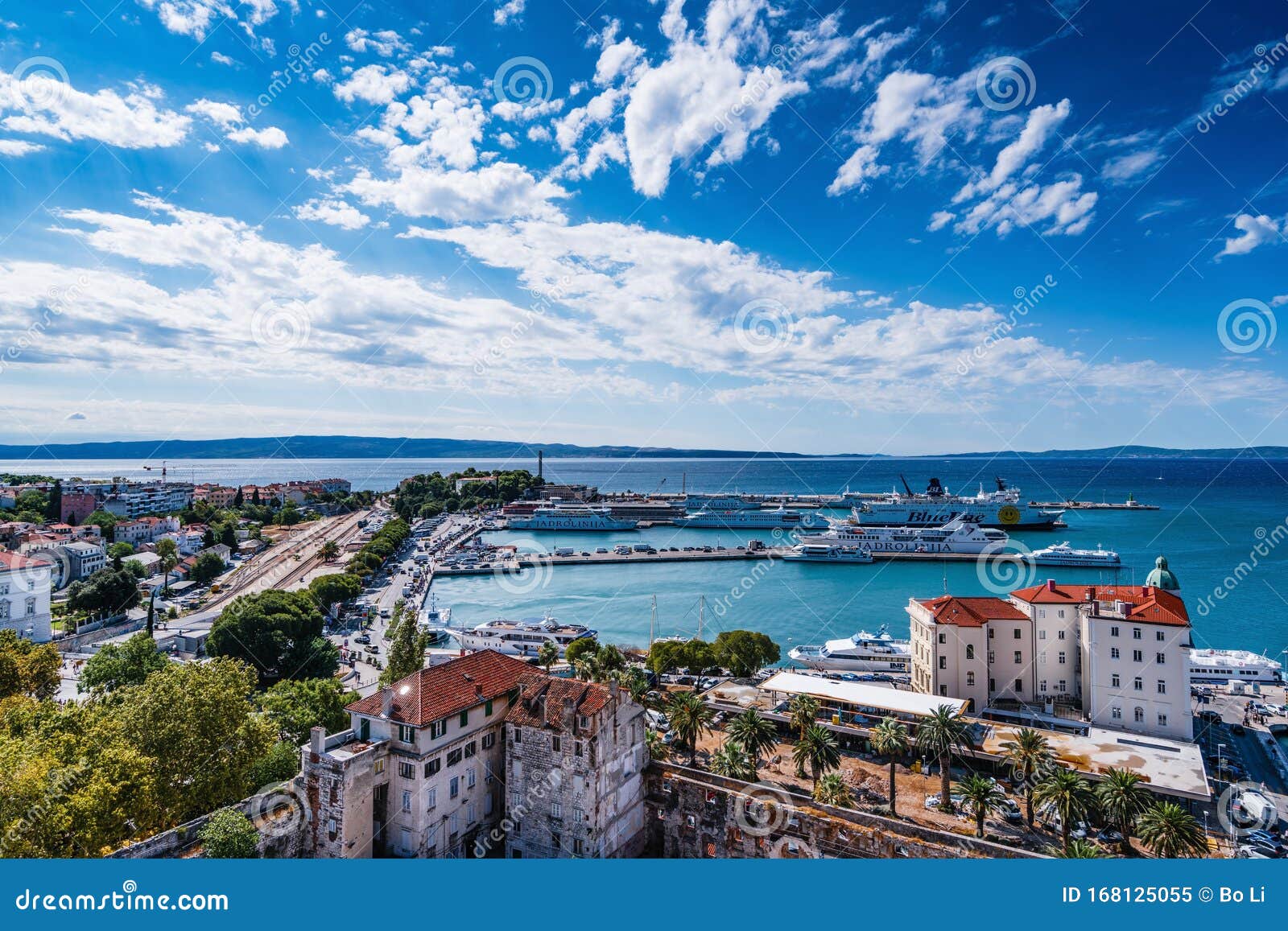 Panorama of Split, Croatia editorial image. Image of tourist - 168125055