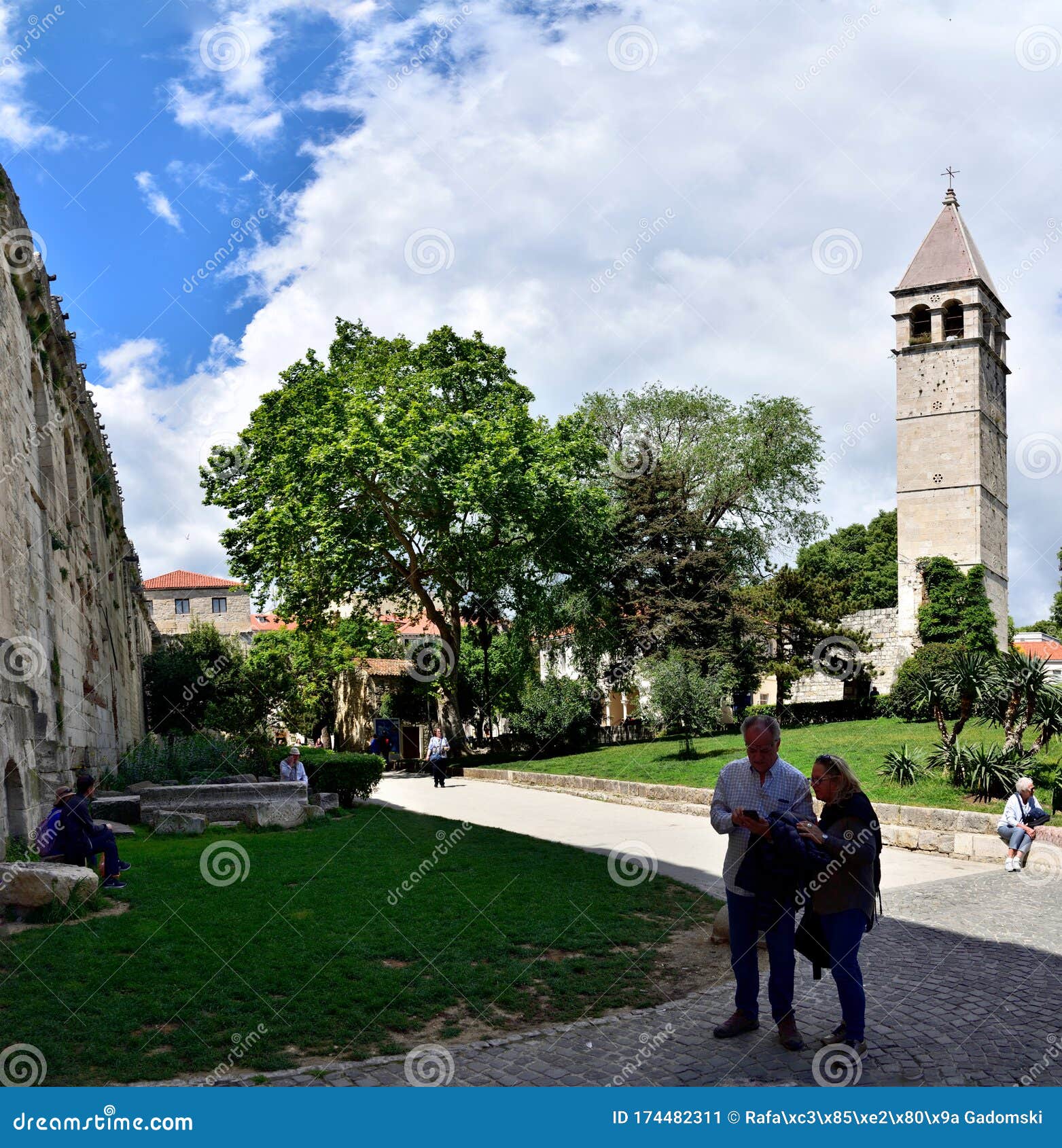 SPLIT, CROATIA - APRIL 29, 2019: the Bell Tower and the Chapel of the ...
