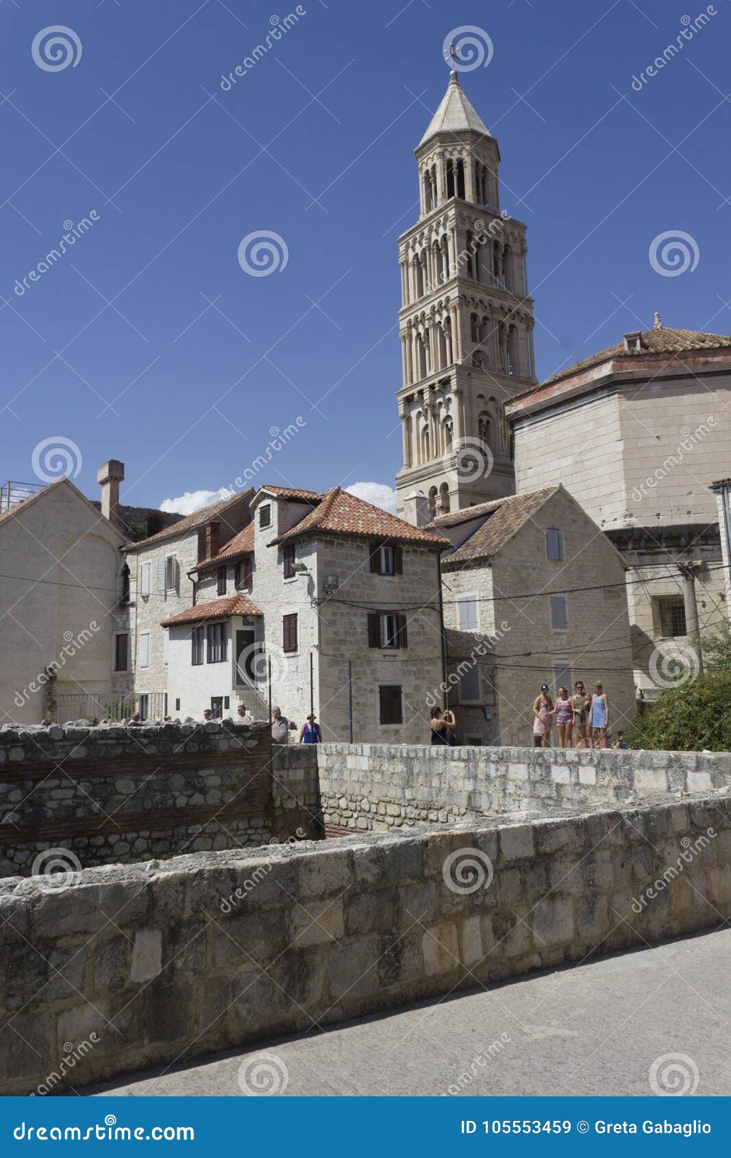 Day View of Split City with Bell Tower Editorial Stock Image - Image of ...